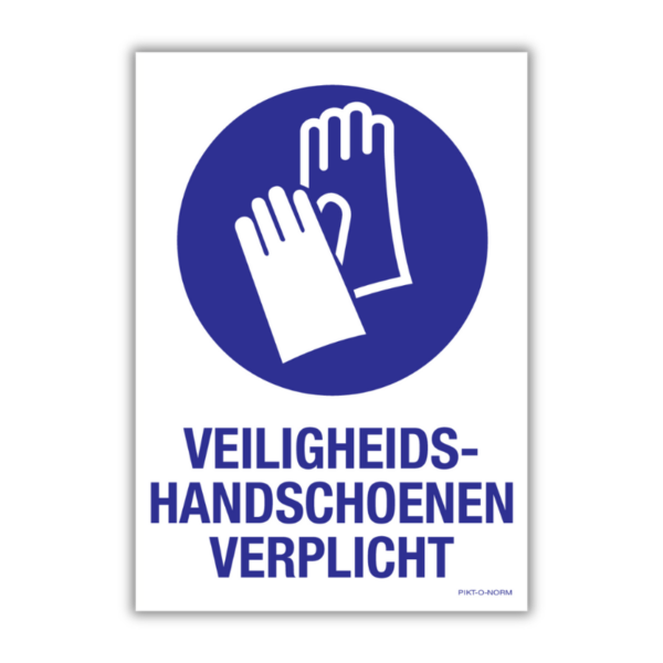 Handschoenen verplicht 'met tekst' - ehbokoffer.nl